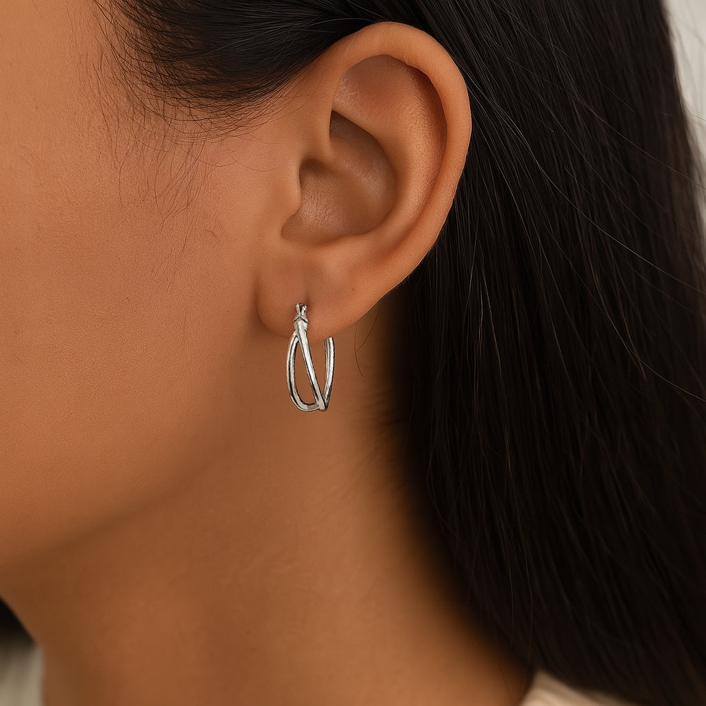 925 Sterling Silver Infinite Hoops – Donatello Gian